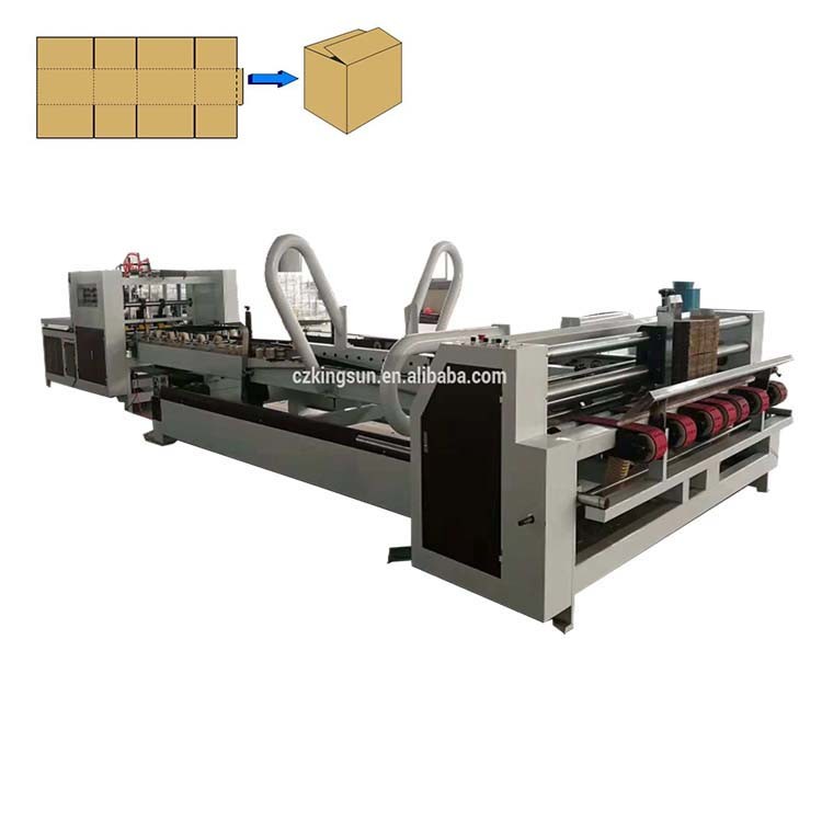 Separate Correction Box Folder Gluer Machine Quick For Straight Line Box